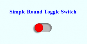 Simple Round Toggle Switch – Hunterweb